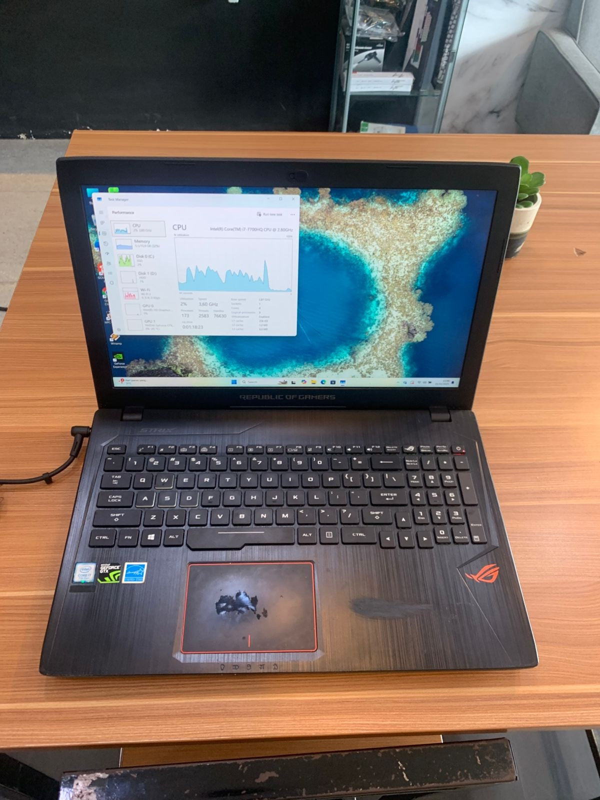 ASUS ROG STRIX GTX 1050 I7 GEN 7 16/128 GB & HDD 1TB GPU : GTX 1050 ...